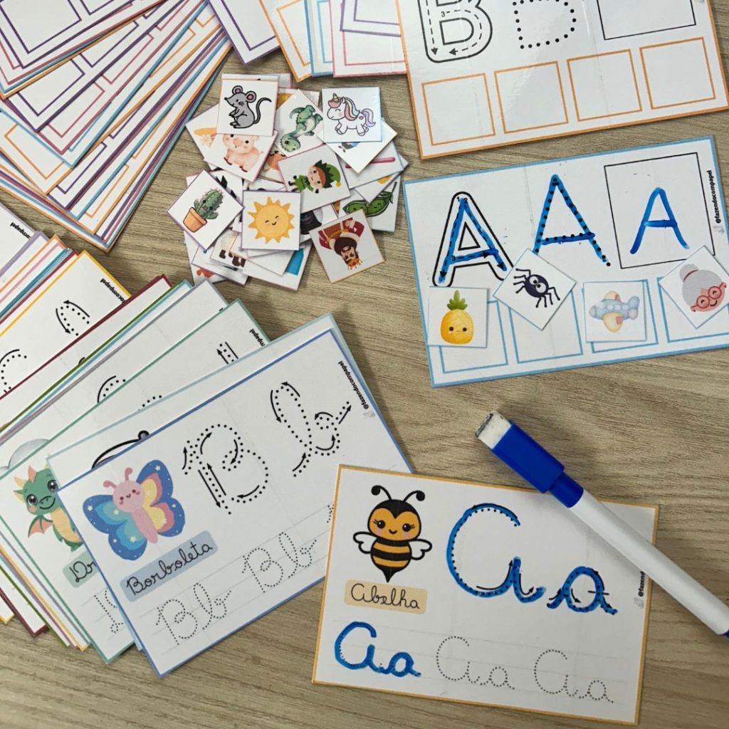 Tracejando as Letras – Fazendo com Papel