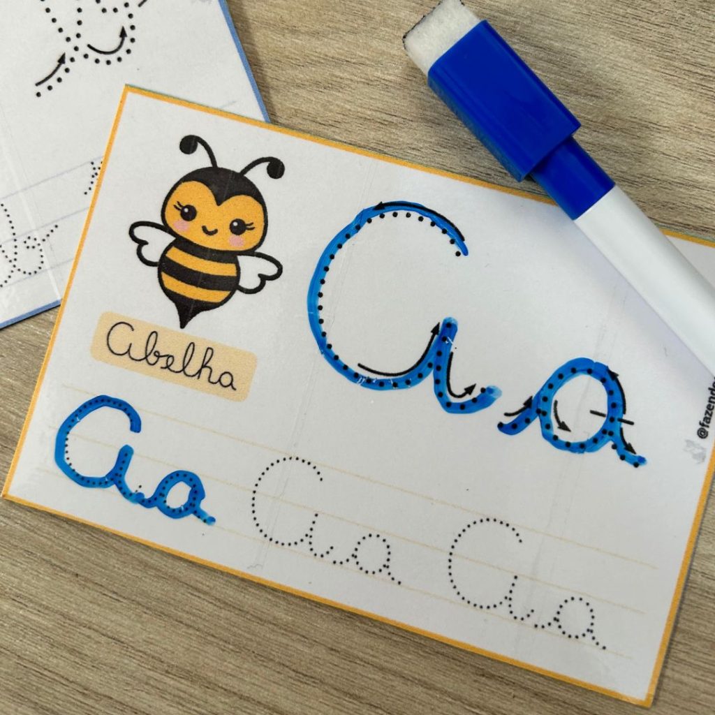 Tracejando as Letras – Fazendo com Papel