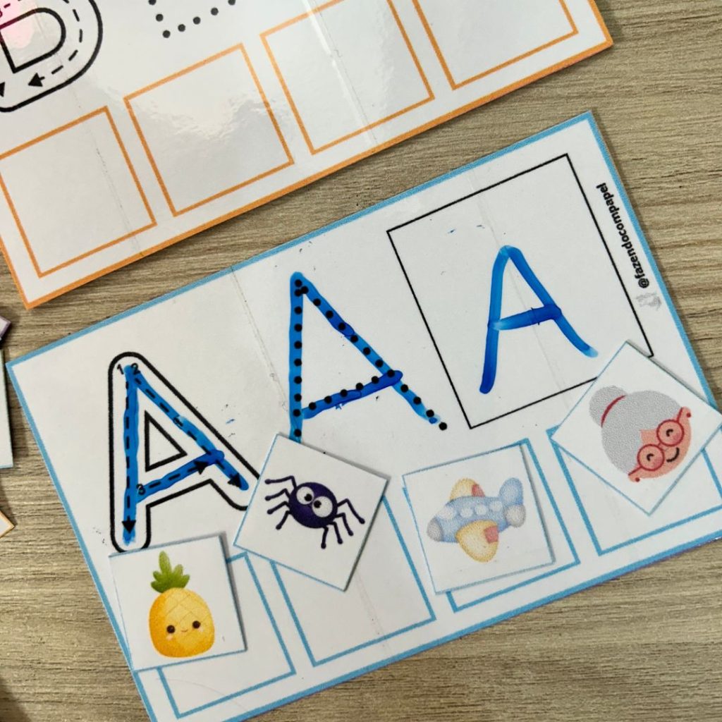 Tracejando as Letras – Fazendo com Papel