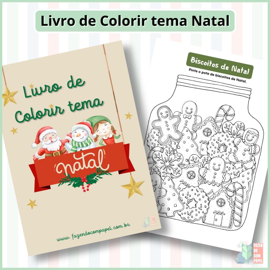 Livro de Colorir tema Natal – Fazendo com Papel